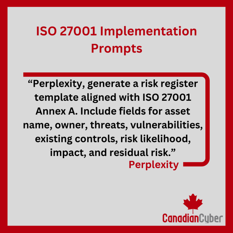 Part 2: Perplexity Prompt to Assist with ISO 27001 Implementation ...